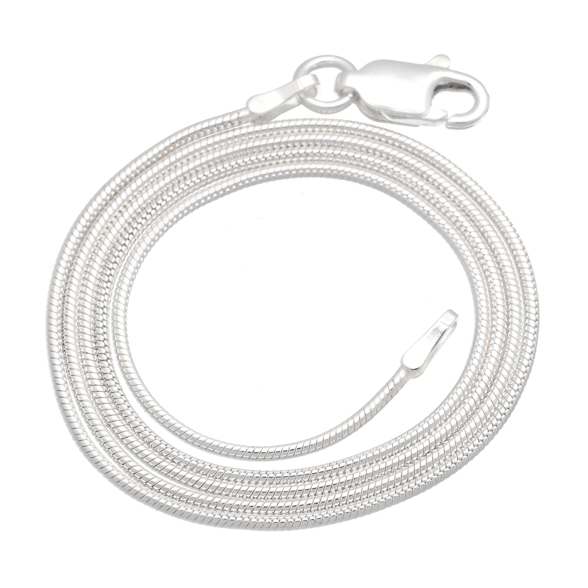1mm Nickel Free Sterling Silver Italian Snake Chain Necklace – Silver ...