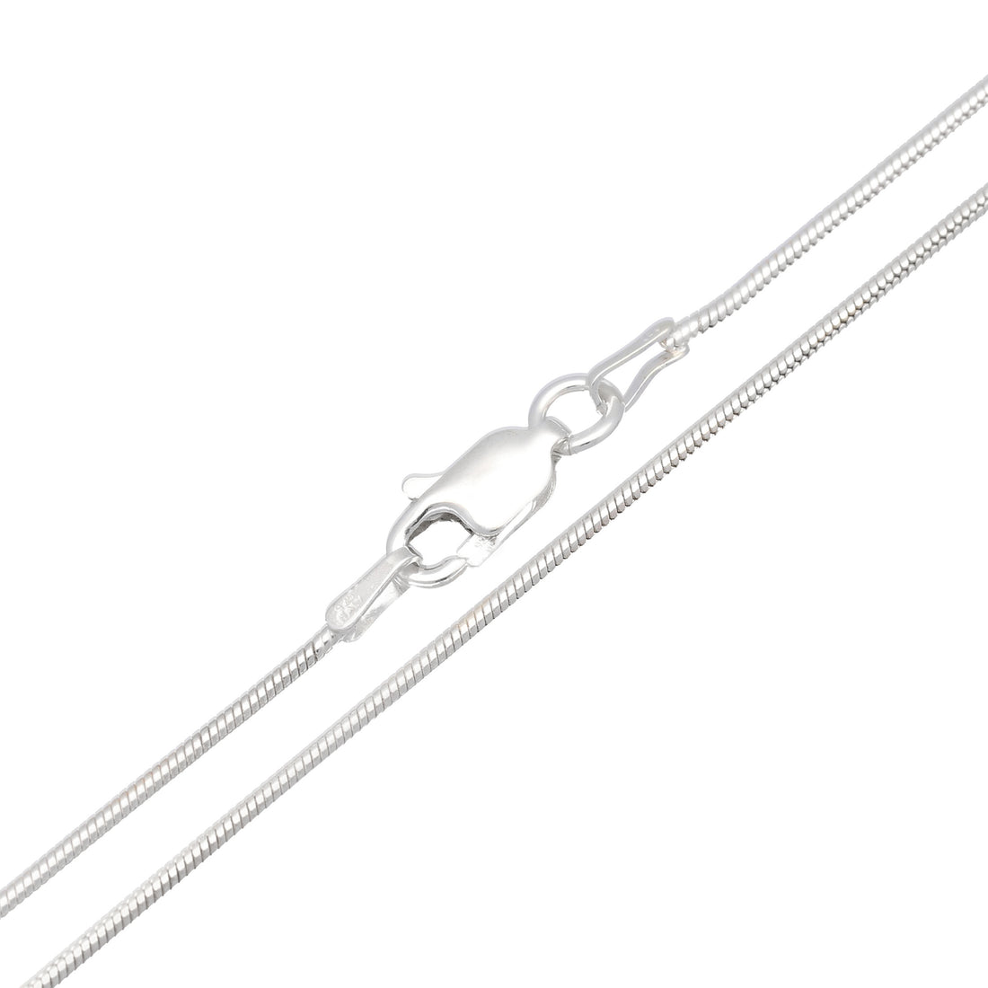 1mm Nickel Free Sterling Silver Italian Snake Chain Necklace – Silver ...