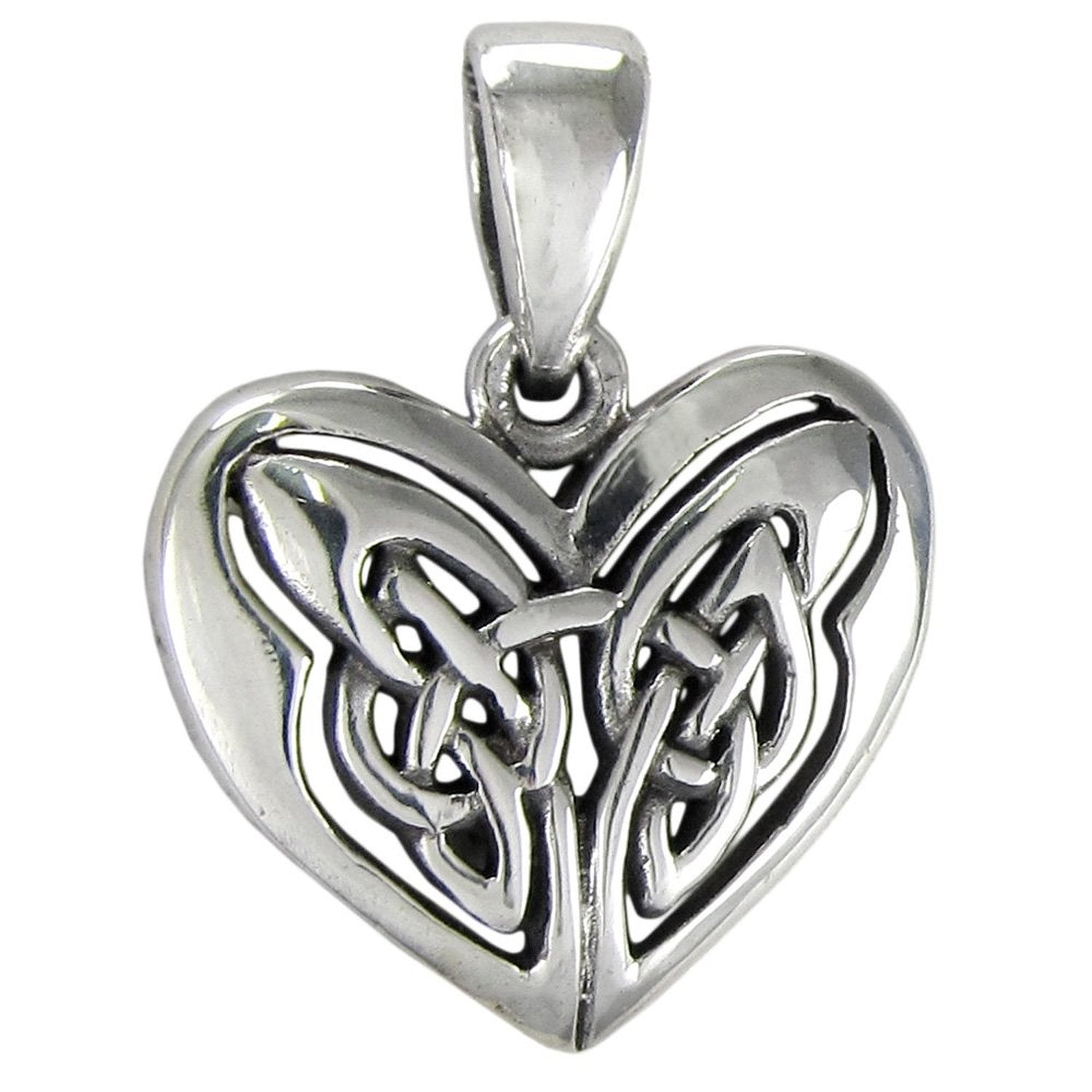 Celtic Knot Celtic Knot Eternal Heart Sterling Silver Pendant – Silver ...