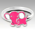 Pink Elephant Childs Sterling Silver Ring – Silver Insanity