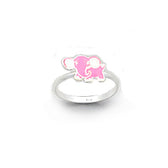 Pink Elephant Childs Sterling Silver Ring – Silver Insanity