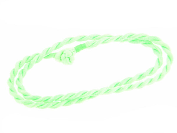 Bright Neon Lime Green Faux Silk Rope Cord 17" Necklace – Silver Insanity