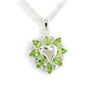 Genuine Peridot Heart Pendant Sterling Silver Necklace – Silver Insanity