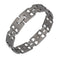 Mens Hydrogen Magnetic Titanium Staple Link Bracelet – Silver Insanity